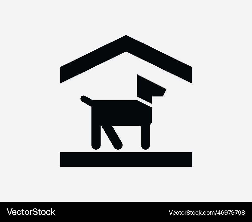 Dog shelter icon Royalty Free Vector Image - VectorStock