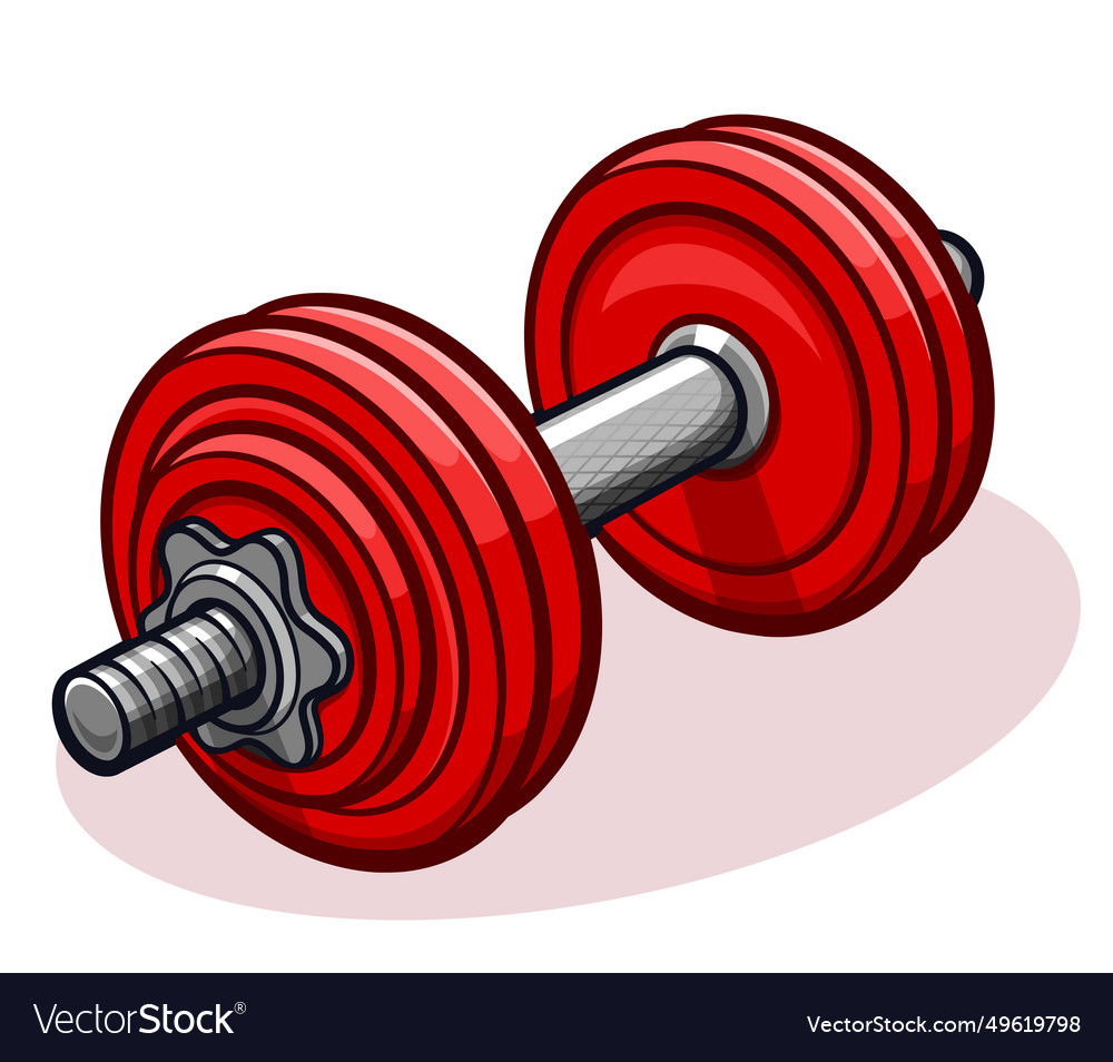 Dumbbells cartoon on white background Royalty Free Vector