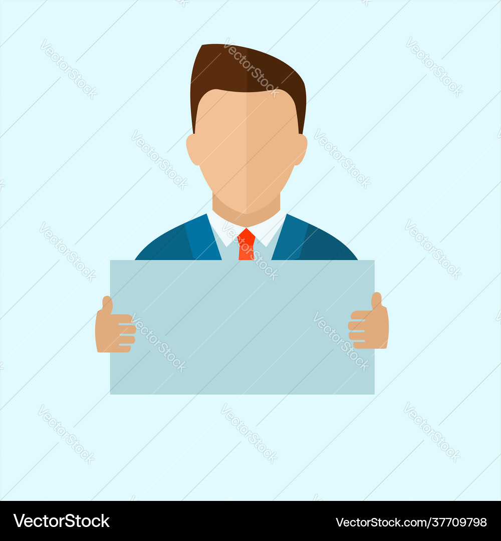 Executive icon flat design Royalty Free Vector Image