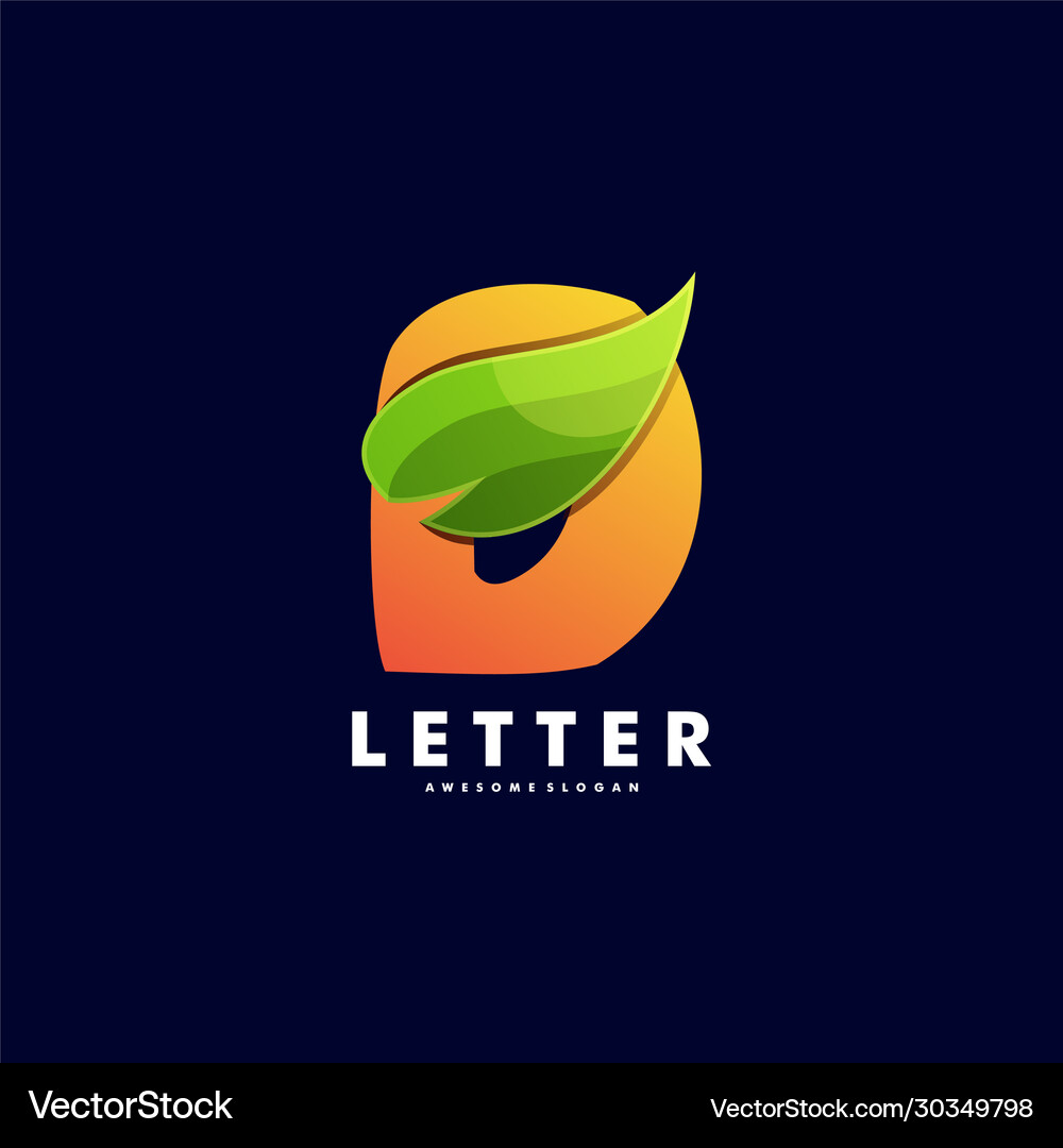 Logo abstract letter gradient colorful style Vector Image
