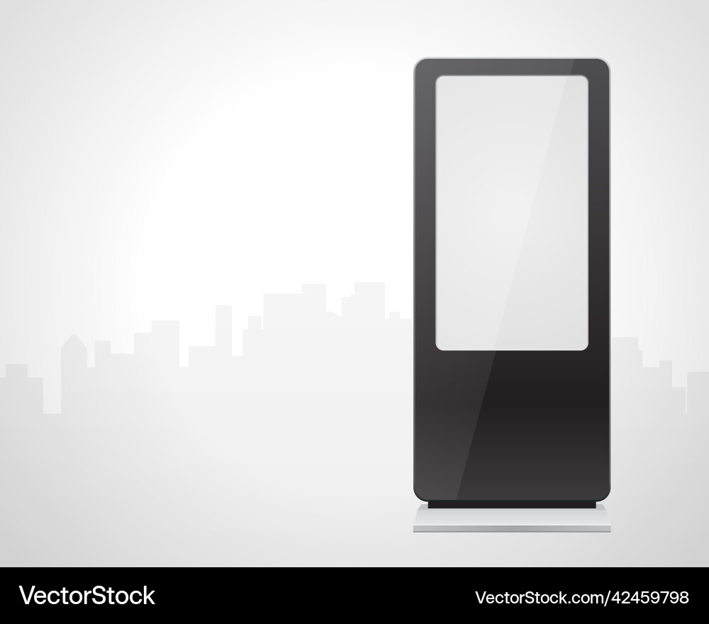 Realistic empty billboard frame street advertising