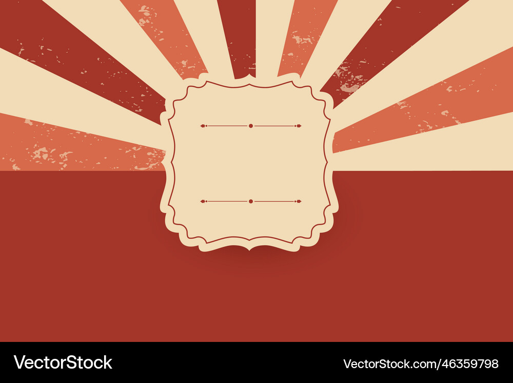 Retro rays sunburst background in classic colors Vector Image