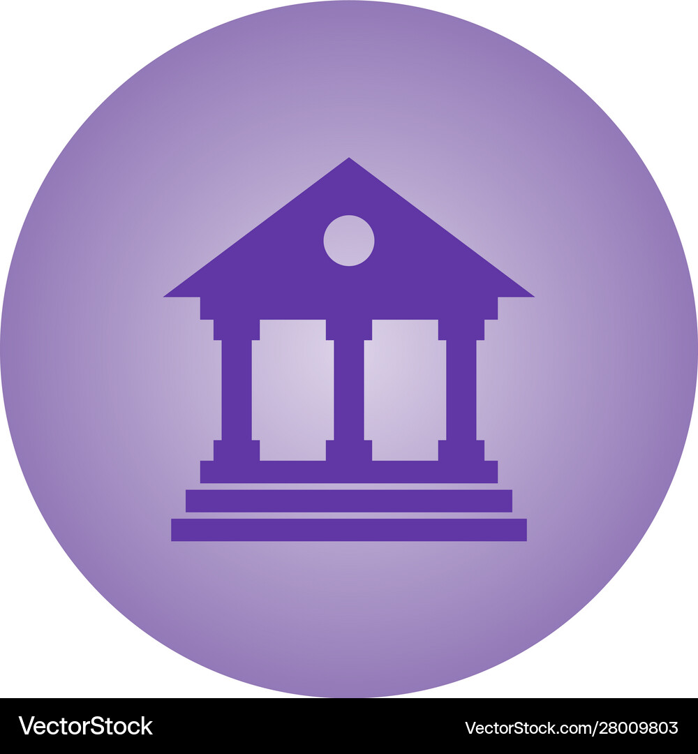 Beautiful bank glyph icon Royalty Free Vector Image