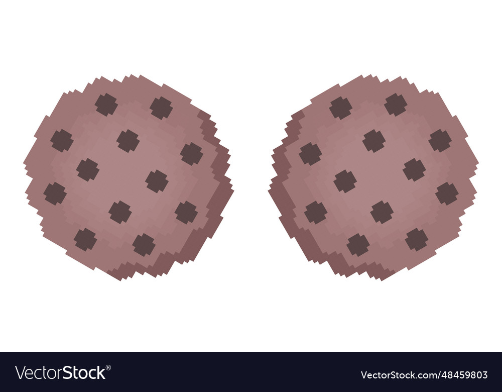 Cookie with pixel theme3 Royalty Free Vector Image