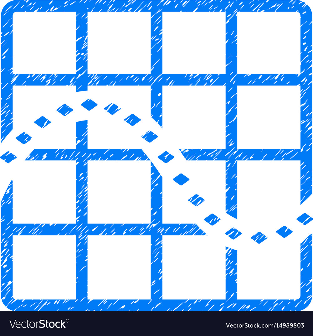 Dotted function chart grunge icon Royalty Free Vector Image