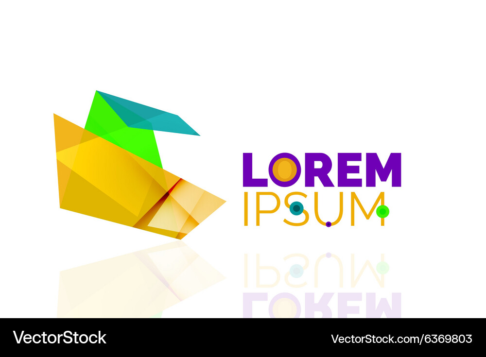 Logo abstract geometric business icon Royalty Free Vector