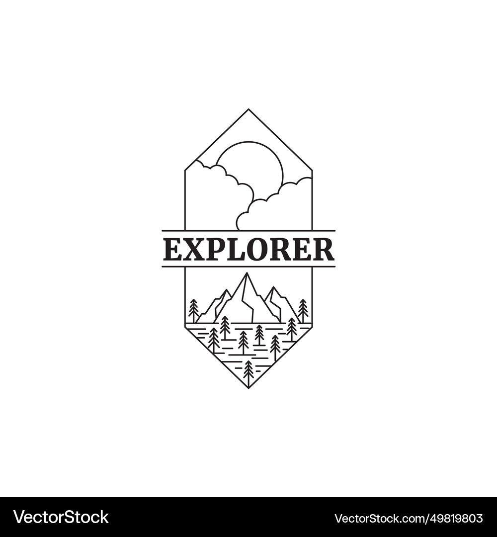 Outdoor explore holiday icon logo design Vector Image