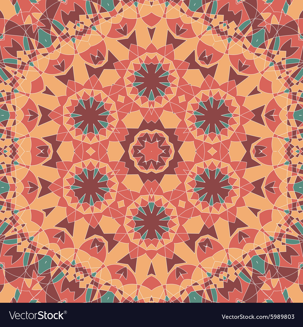 Seamless oriental square pattern Royalty Free Vector Image