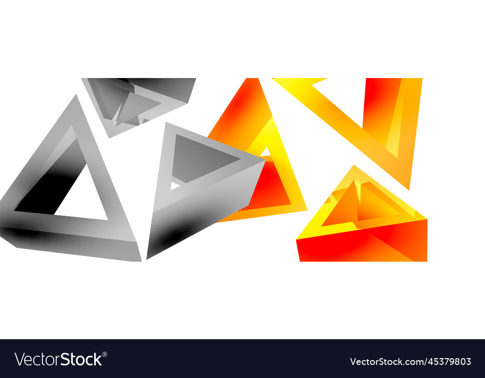 Triangle abstract background 3d basic Royalty Free Vector