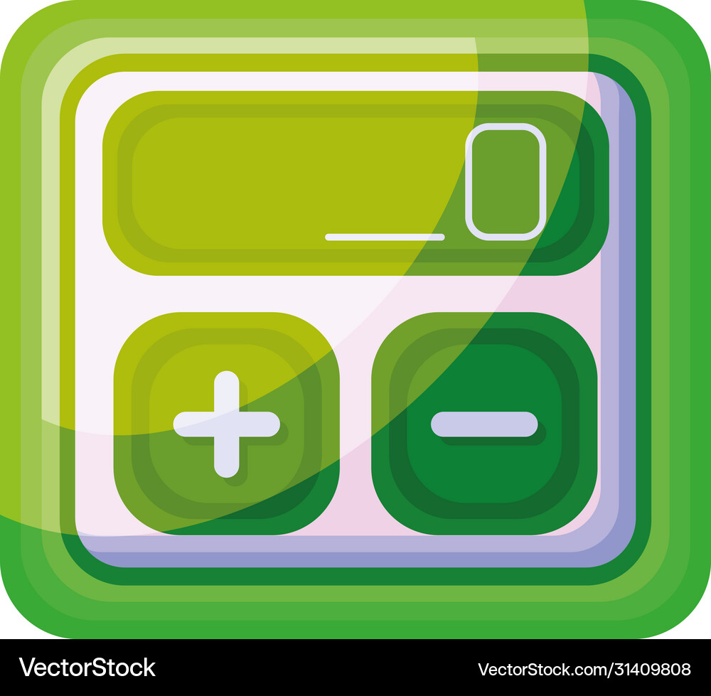 Calculator app on white background Royalty Free Vector Image