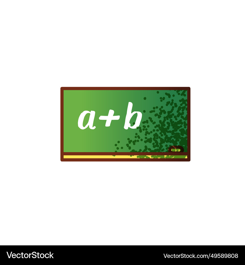Chalkboard for classroom cartoon icon isolated Vector Image