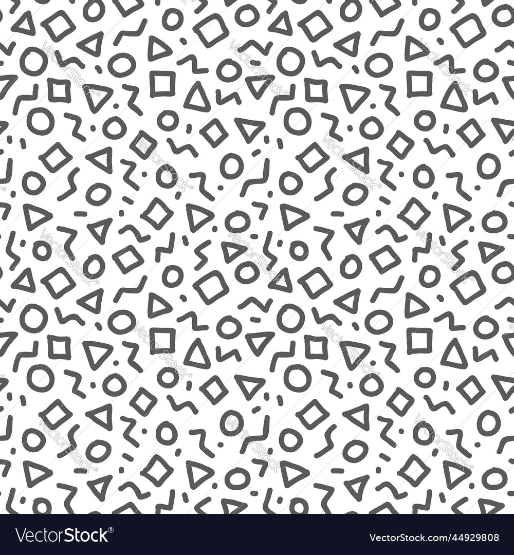 Doodle geometric seamless pattern Royalty Free Vector Image