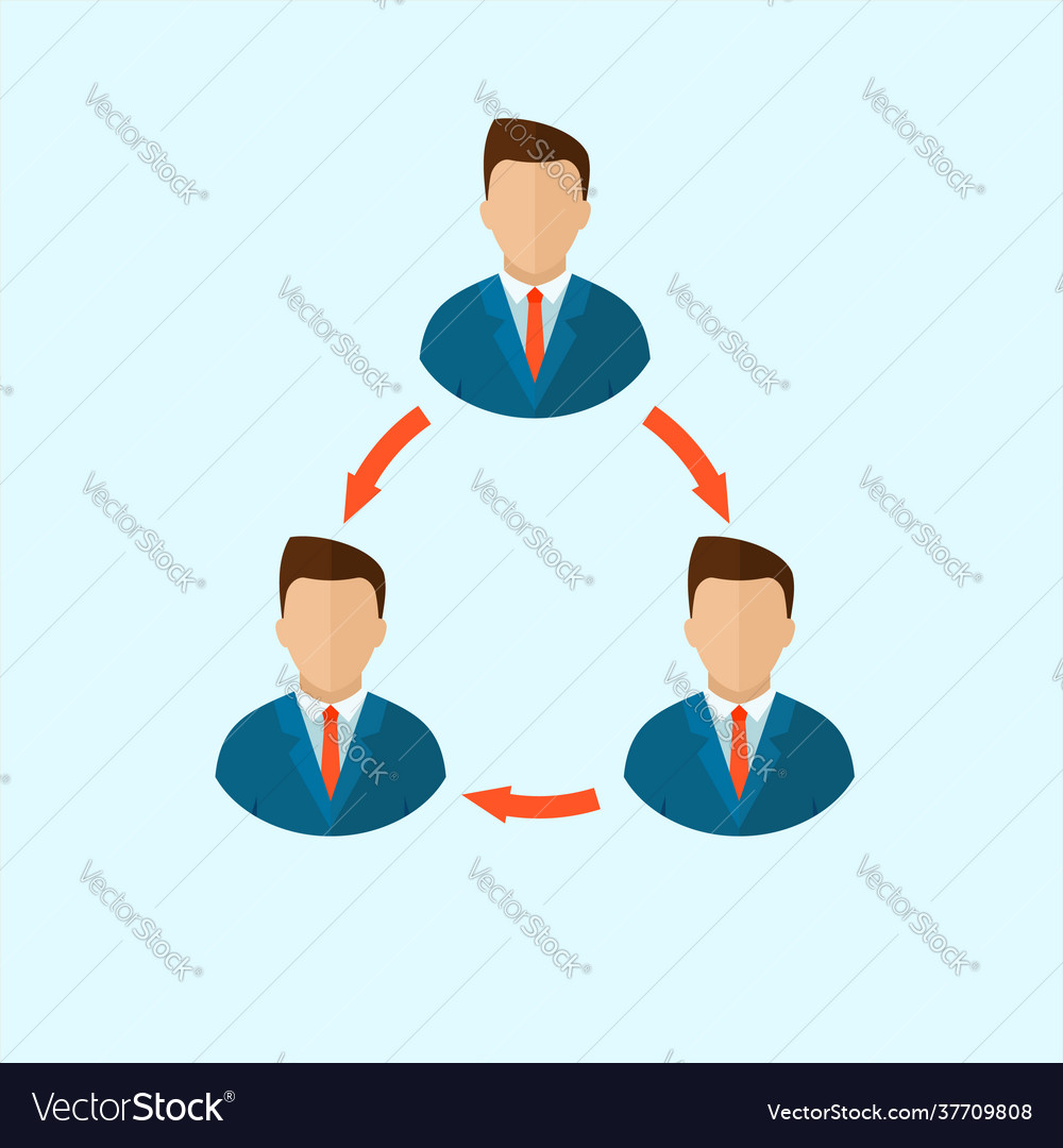 Executive icon flat design Royalty Free Vector Image