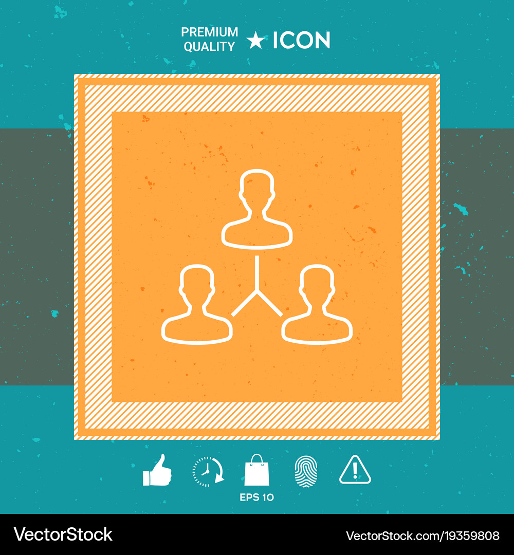 Human connection symbol line icon Royalty Free Vector Image