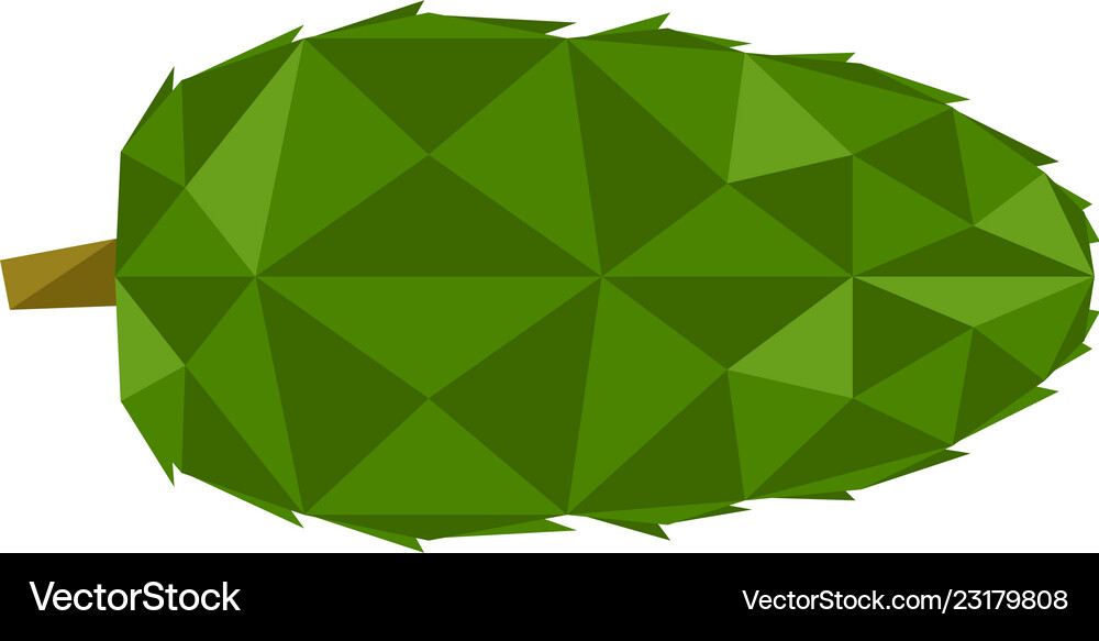 Isolated low poly soursop fruit Royalty Free Vector Image
