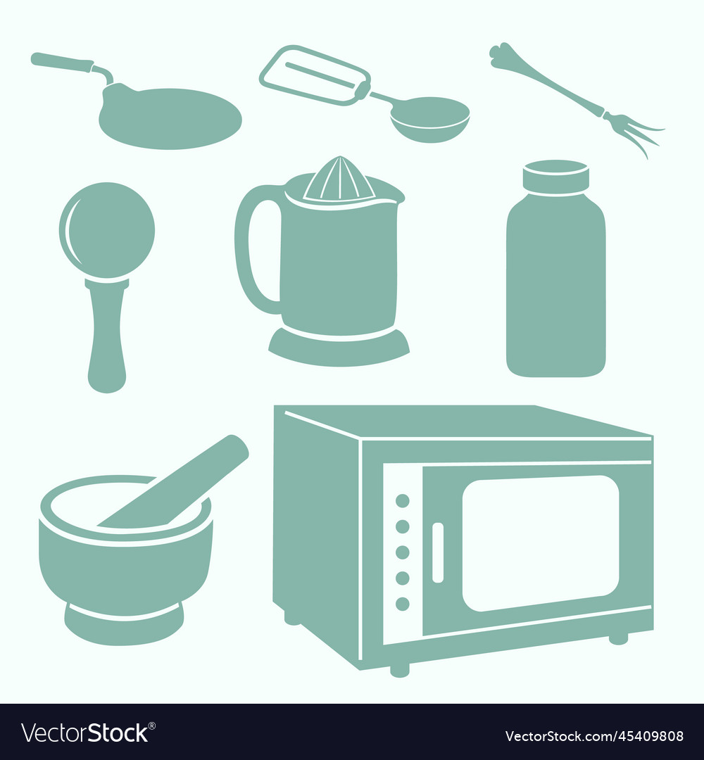 Kitchenware silhouette Royalty Free Vector Image