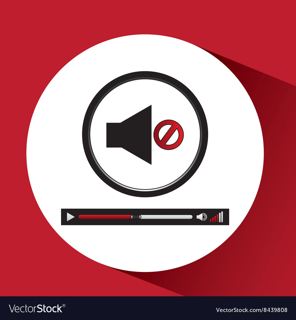 Media player interface design Royalty Free Vector Image