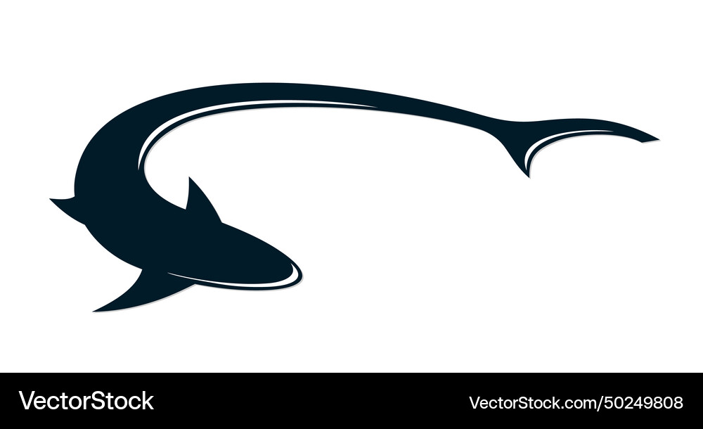Symbol of blue fish Royalty Free Vector Image - VectorStock
