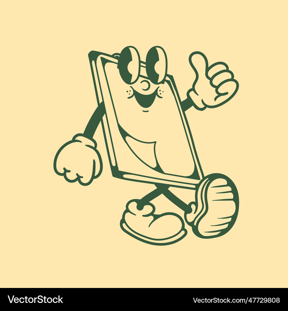 Vintage character design of note board Royalty Free Vector