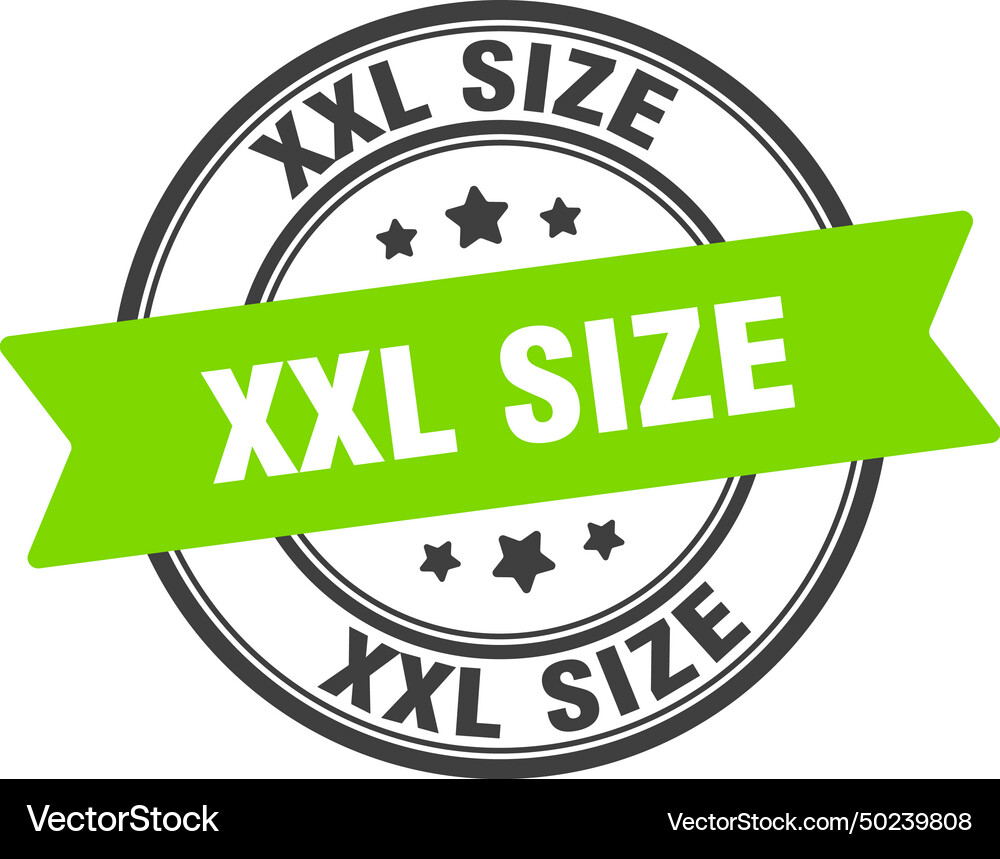 Xxl size stamp label on transparent Royalty Free Vector