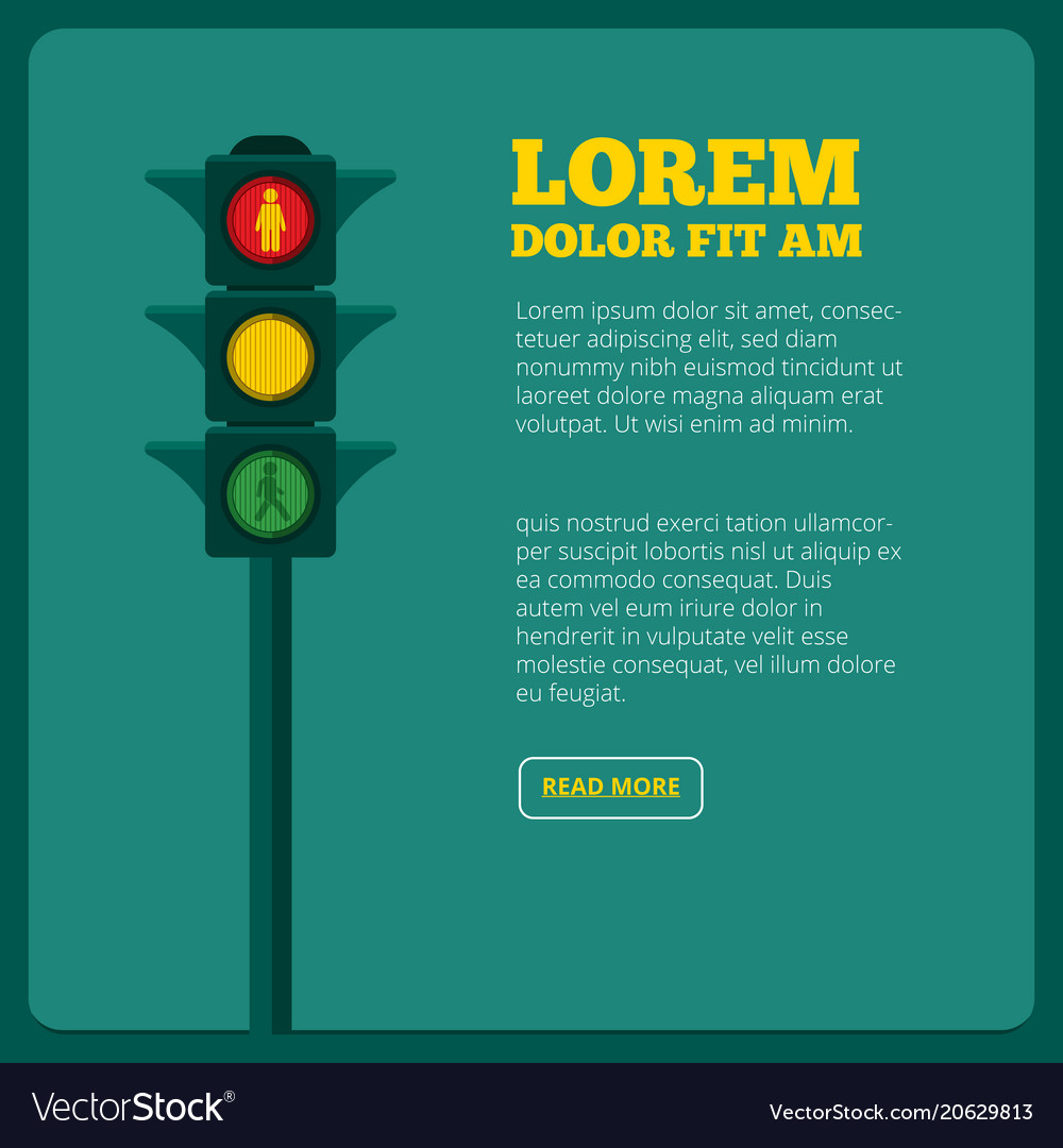 Background traffic light Royalty Free Vector Image