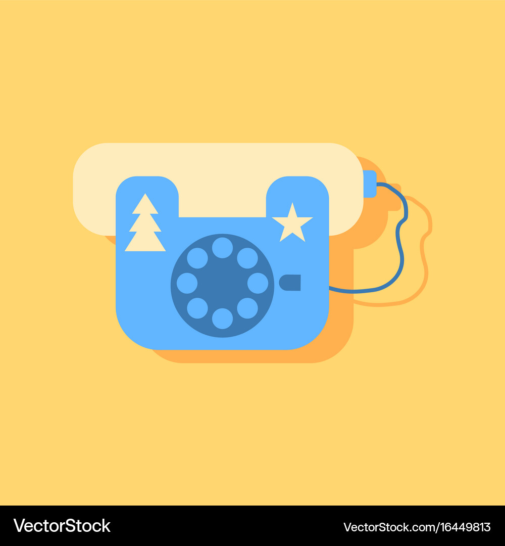 Flat icon design collection landline phone Vector Image