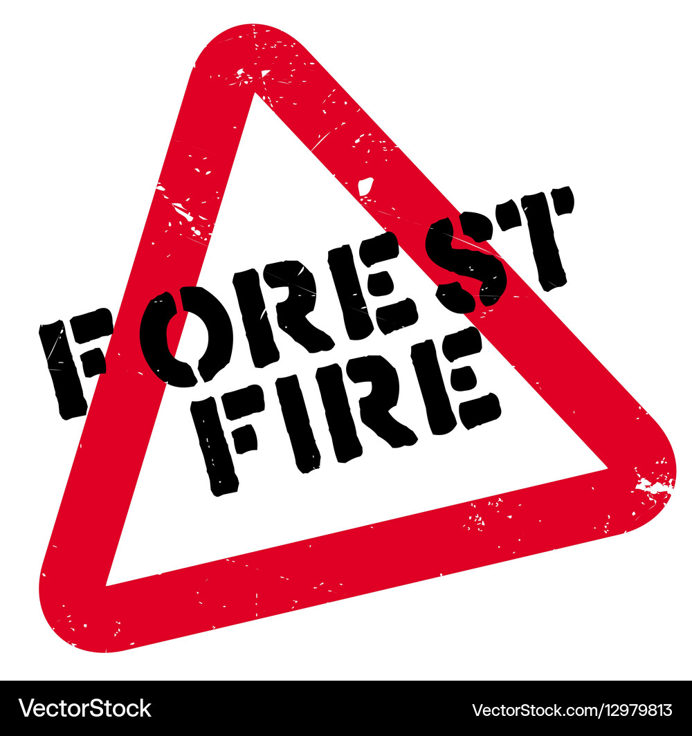 Forest fire rubber stamp Royalty Free Vector Image