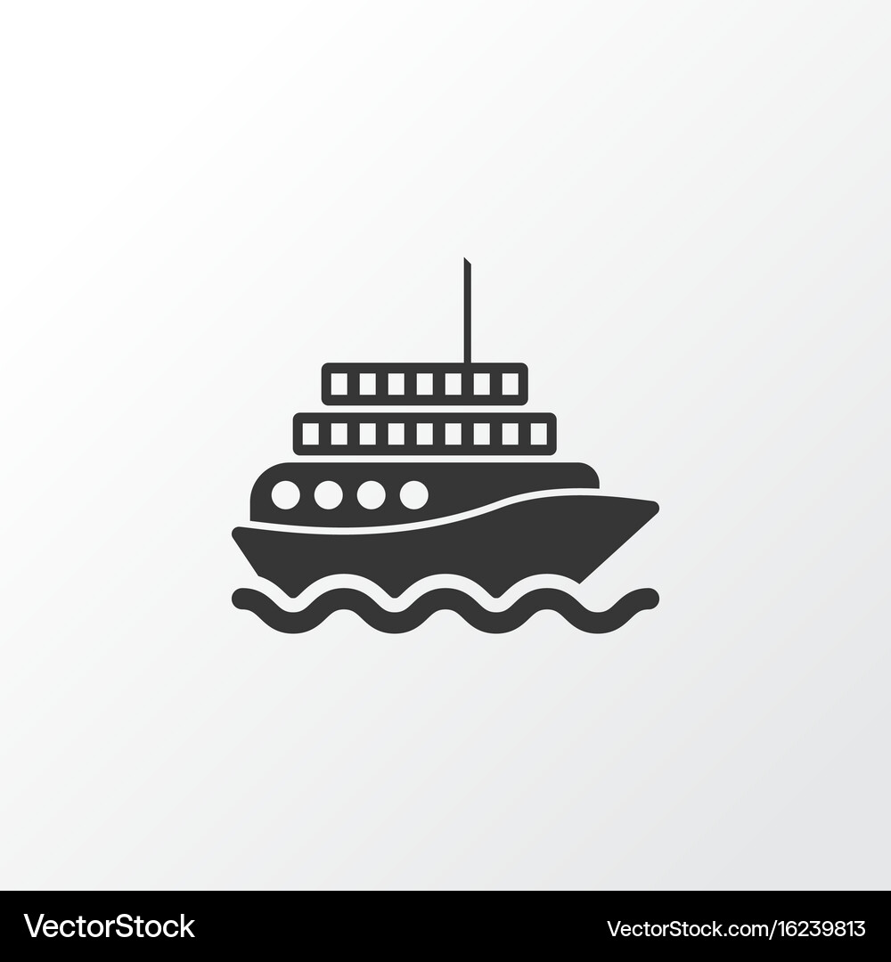 Motor Ship Icon - Nautical Symbol Royalty Free Vector Image