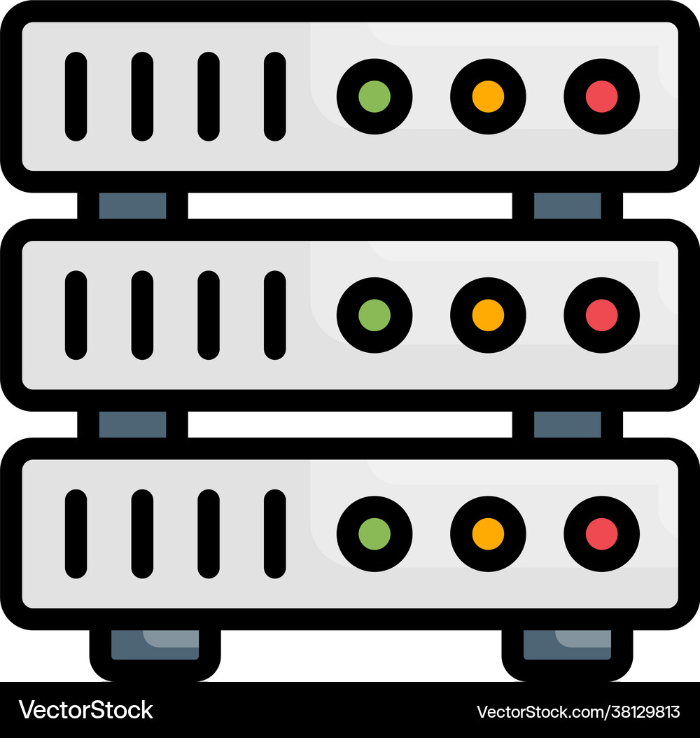 Server style Royalty Free Vector Image - VectorStock