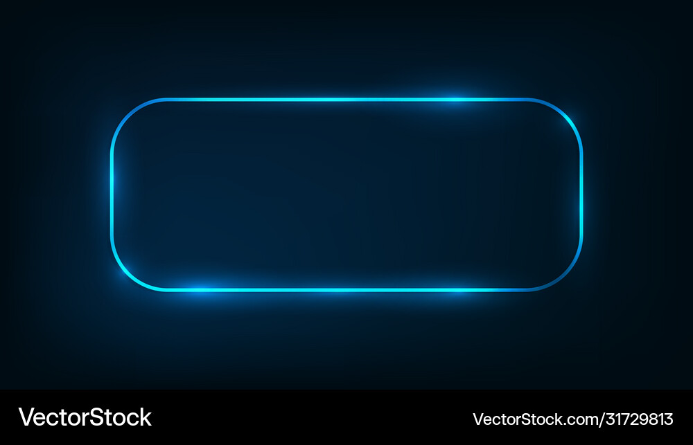 Shining Neon Rectangle Frame Royalty Free Vector Image