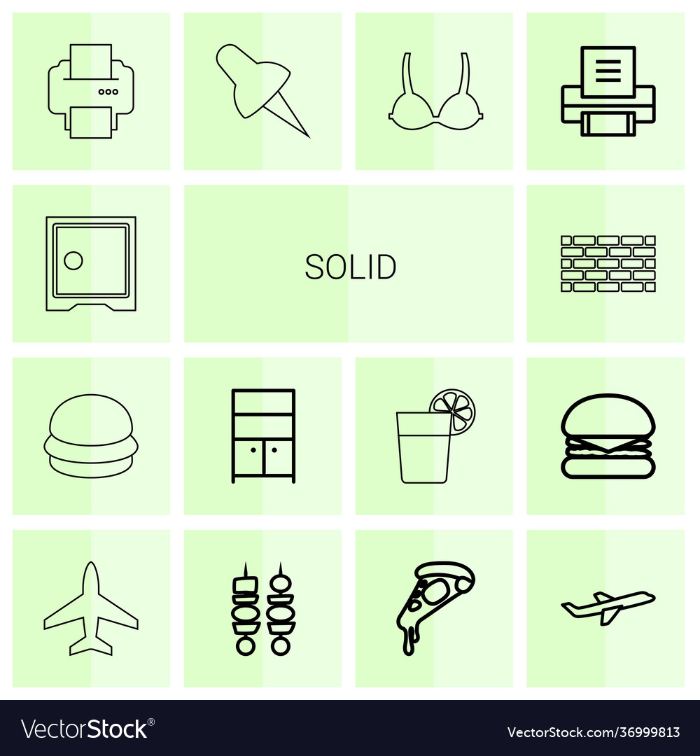 Solid icons Royalty Free Vector Image - VectorStock