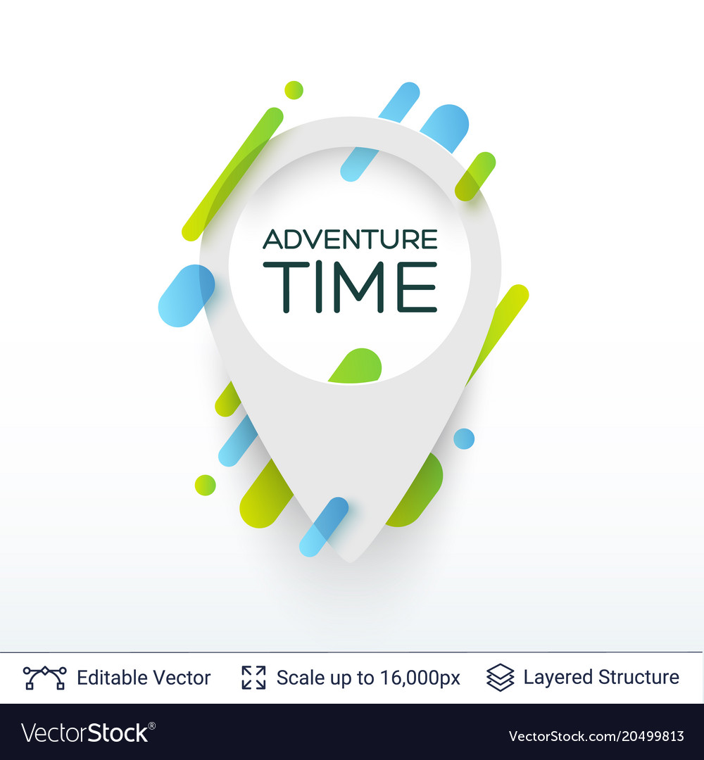 White badge pointer sticker Royalty Free Vector Image