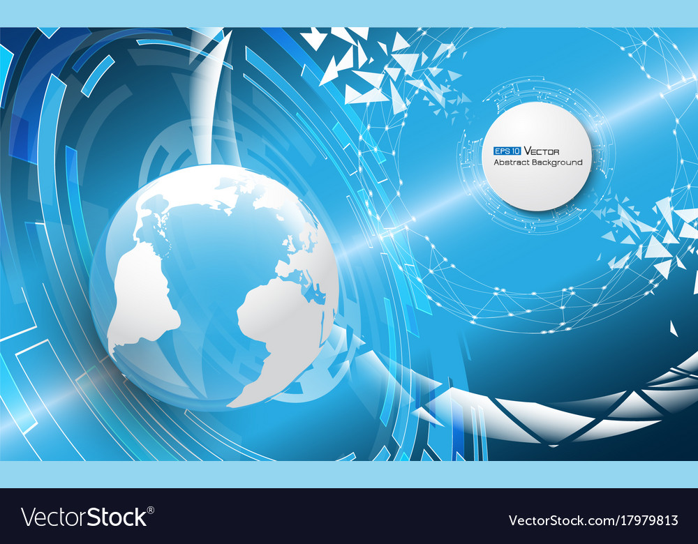 World globe with abstract elements Royalty Free Vector Image