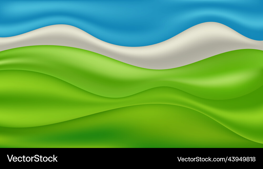 Abstract 3d green and blue liquid or fluid Vector Image
