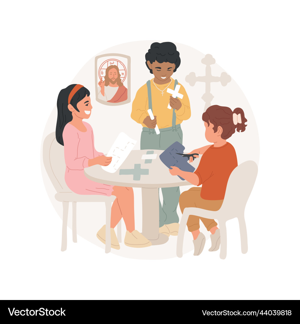 Bible crafts isolated cartoon Royalty Free Vector Image
