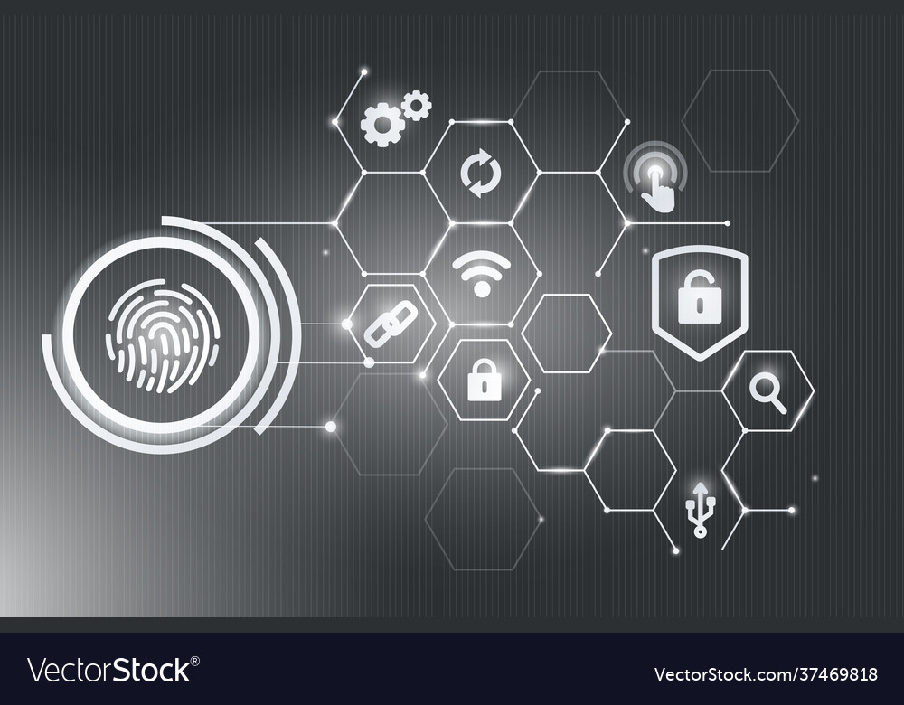 Biometric security concept Royalty Free Vector Image