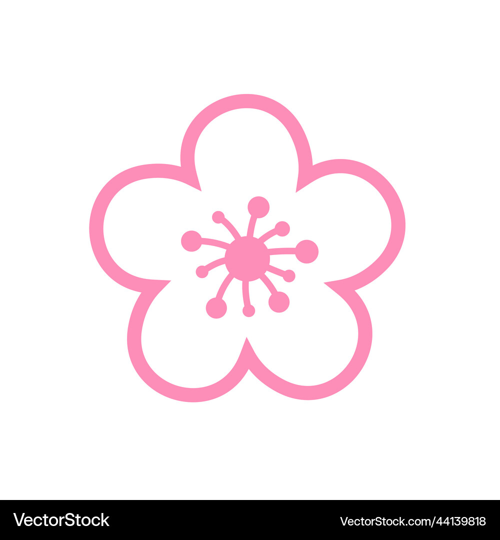 Cherry blossom pink blossoms blooming Royalty Free Vector