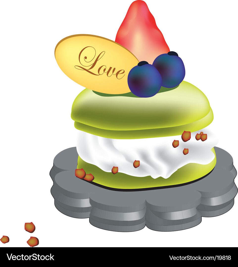 Creamy puff cake Royalty Free Vector Image - VectorStock