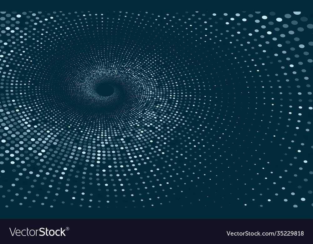 Dotted halftone spiral pattern or texture Vector Image