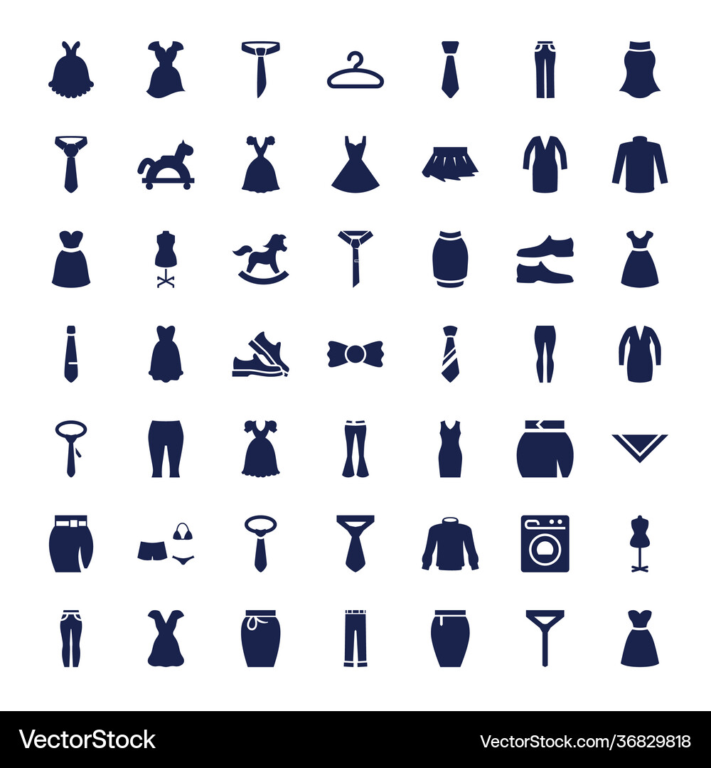 Dress icons Royalty Free Vector Image - VectorStock
