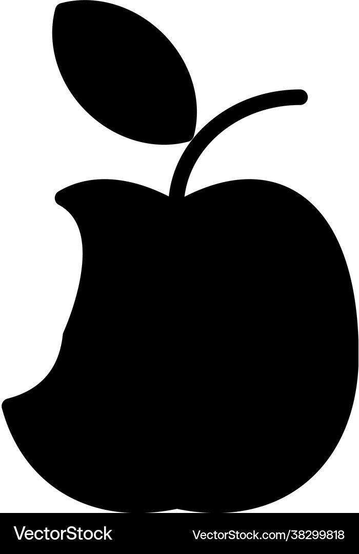 Graphic apple icon Royalty Free Vector Image - VectorStock