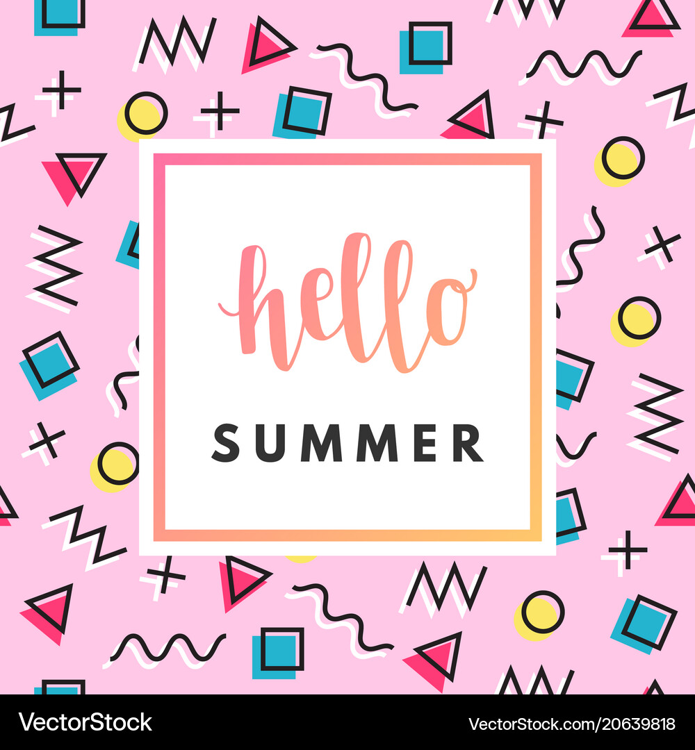 Hello summer sale banner Royalty Free Vector Image