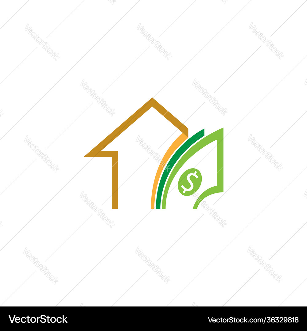 Home cash logo icon design Royalty Free Vector Image