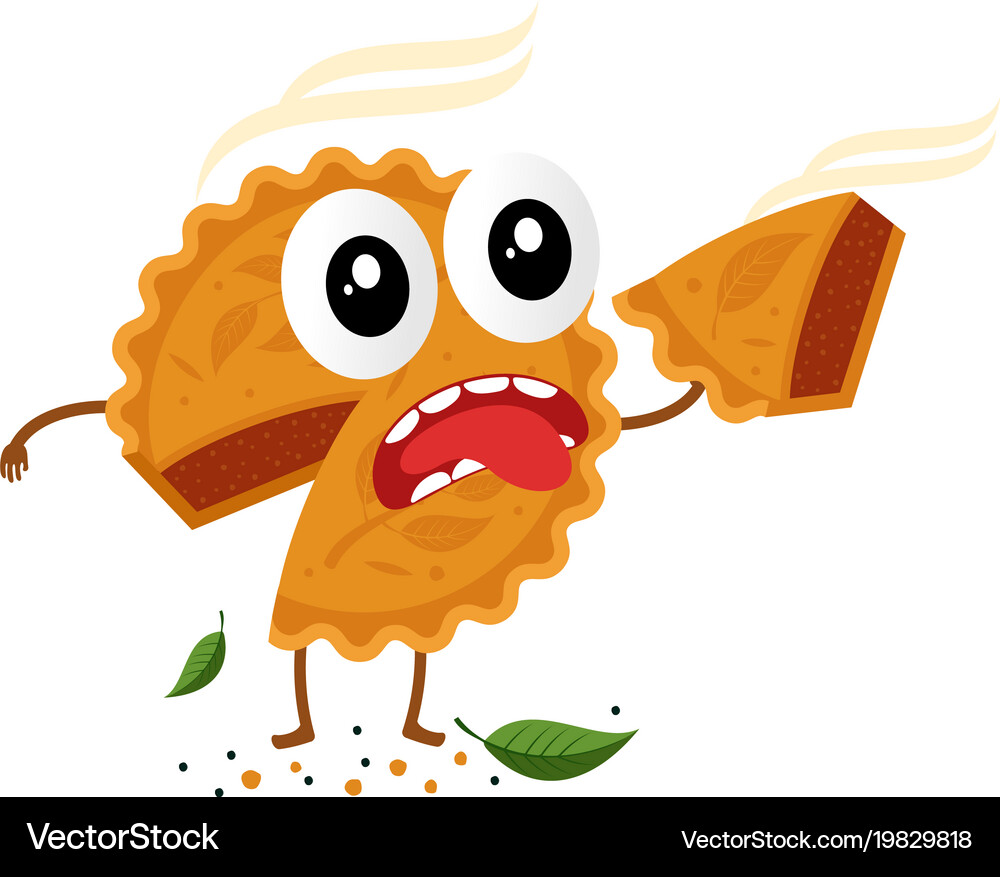 Ppies rolls quiche cartoon character Royalty Free Vector