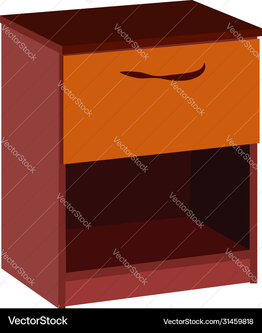 Small cabinet on white background Royalty Free Vector Image