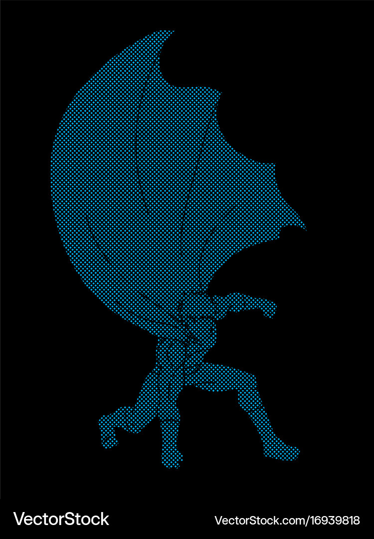 Super hero man landing powerful action Royalty Free Vector