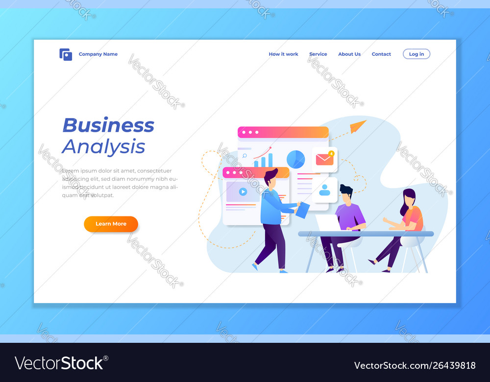 Web banner background for data analysis digital Vector Image