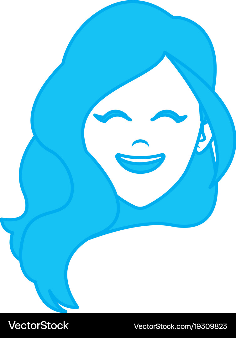 Beautiful woman face smiling Royalty Free Vector Image