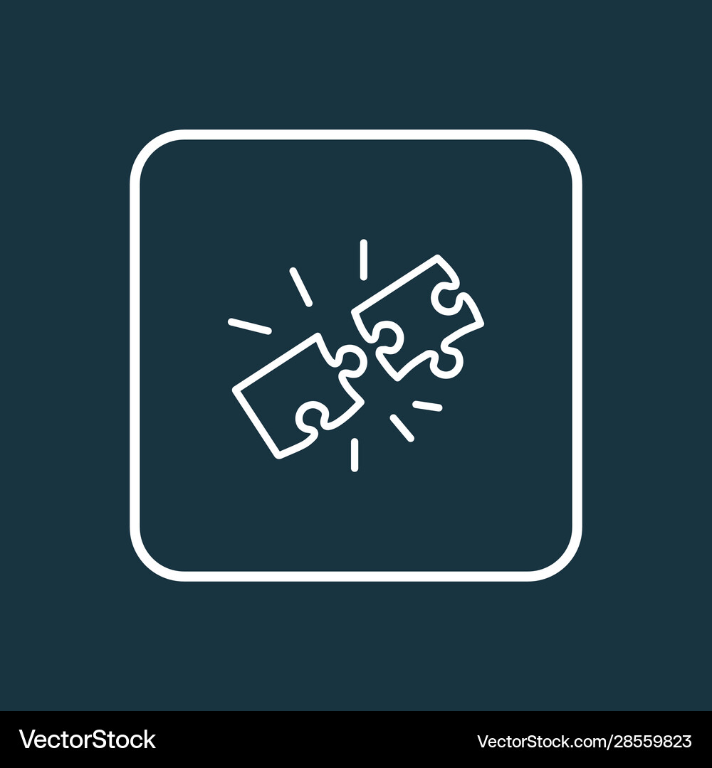 Puzzles icon line symbol premium quality isolated Vector Image