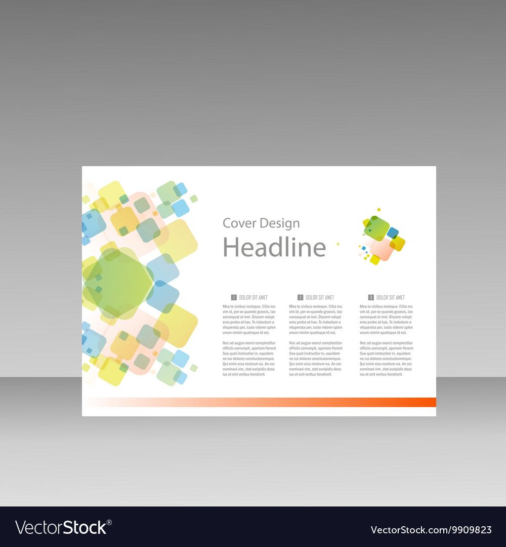 Squares pattern design template for presentation Vector Image